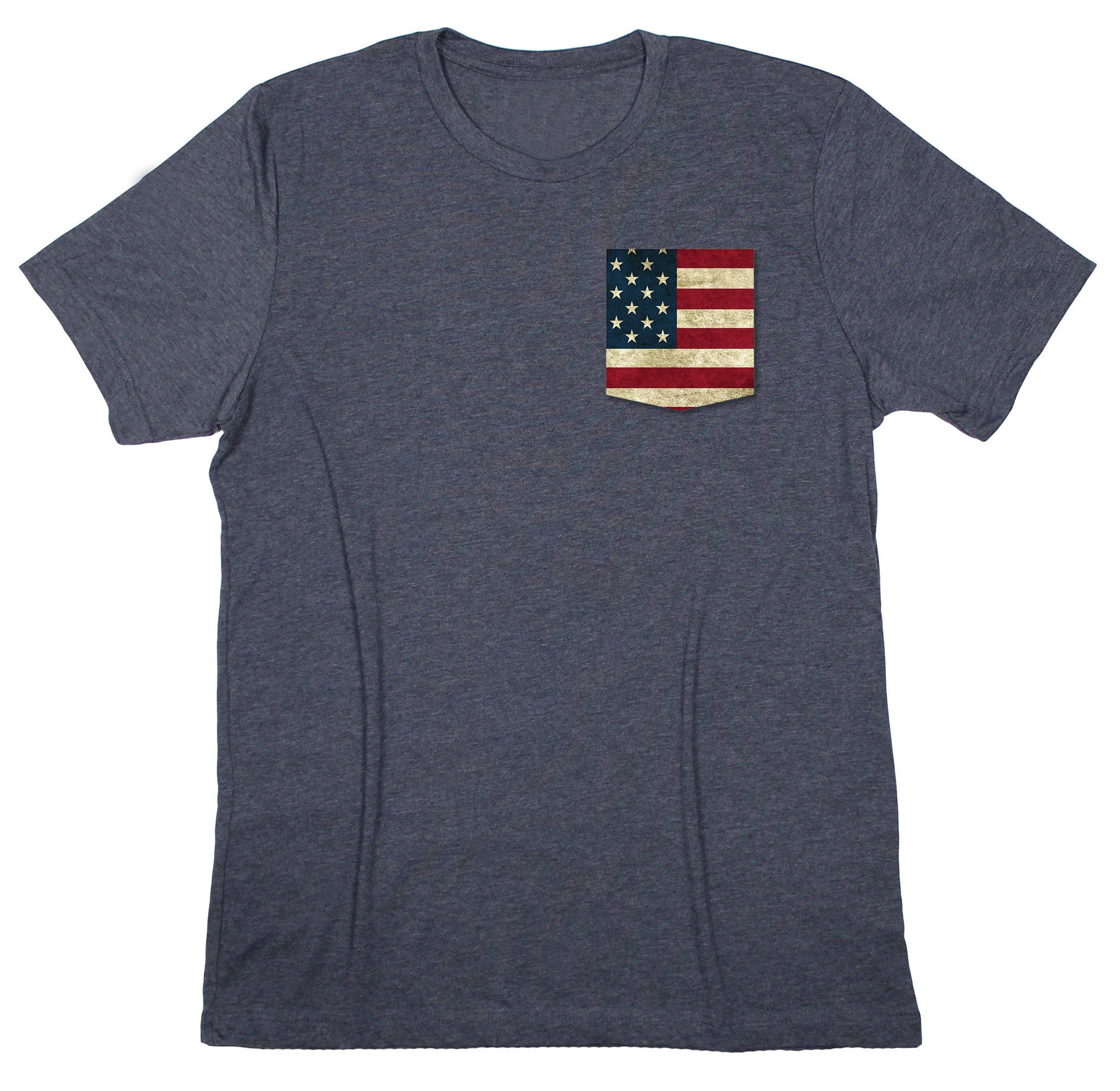Coastal Life Old Glory American Flag Pocket T Shirt Ripped Rags